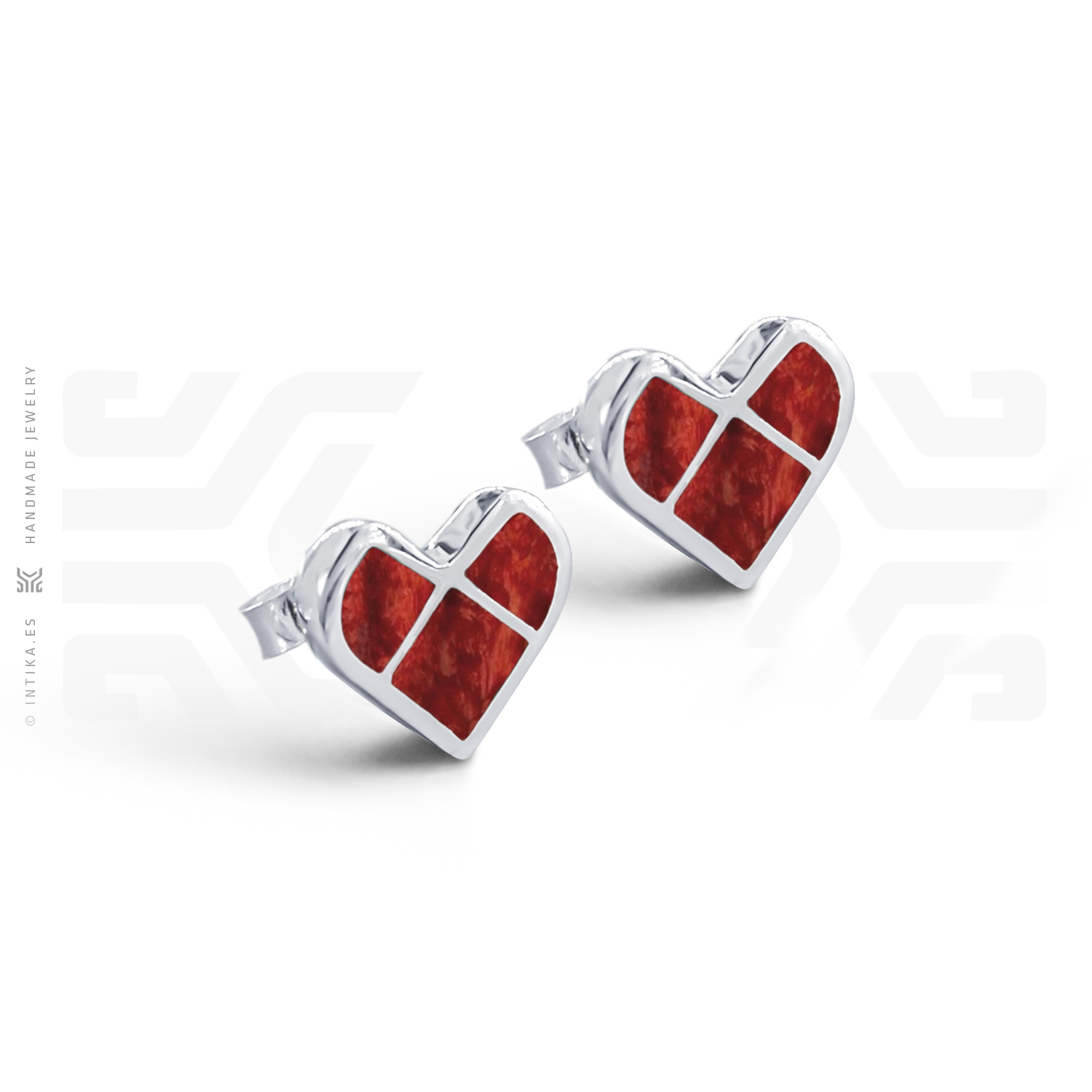 Boucles d’oreilles Coeur Rouge — INTIKA Handmade Jewelry